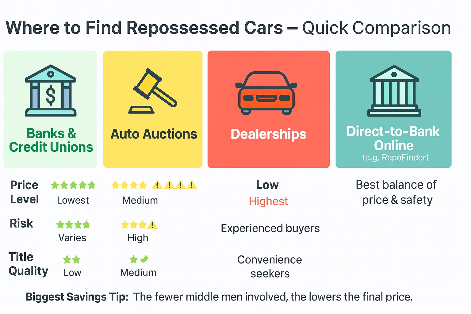 Where to Find Repossessed Cars, Auctions, Banks, Dealers, Online, Repos ...